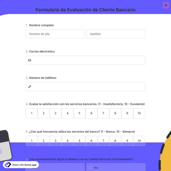 15+ Plantillas Gratuitas de Formularios Bancarios en Línea - forms.app