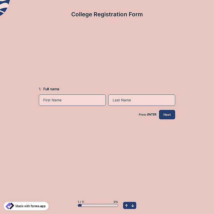Free Online College Registration Form Template - forms.app