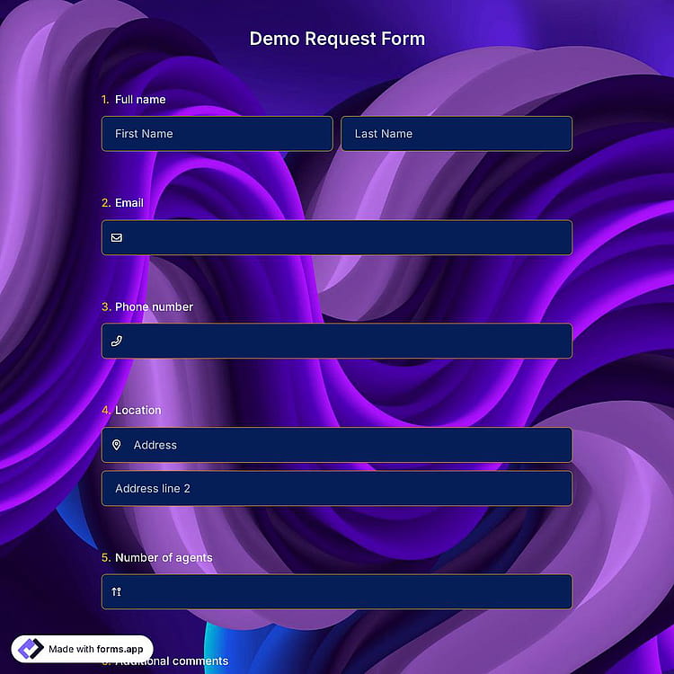 Free Online Demo Request Form Template - forms.app